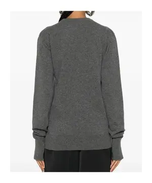 JIL SANDER Round Neck Long Sleeve Sweater - Mediumgrey