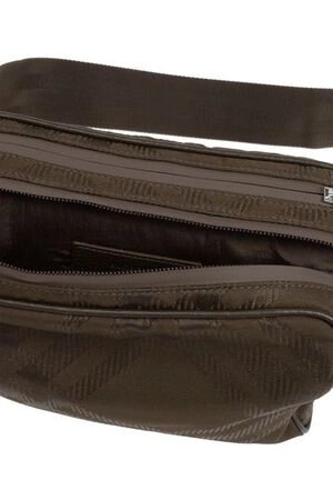 Burberry Checkered Zipped Belt Bag - Brown