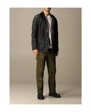 Barbour Ashby Waxed Button-up Jacket - Black