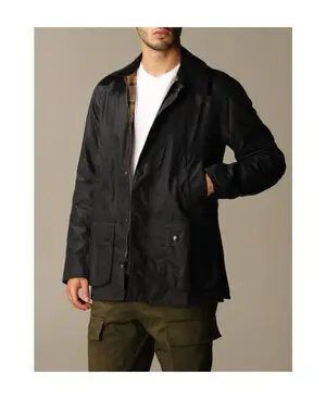 Barbour Ashby Waxed Button-up Jacket - Black