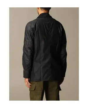 Barbour Ashby Waxed Button-up Jacket - Black