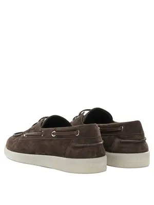 Prada Suede Lace-up Shoes - Brown