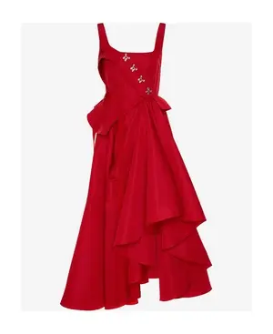 Alexander McQueen Hook-embellished Drape Dress