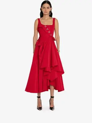 Alexander McQueen Hook-embellished Drape Dress