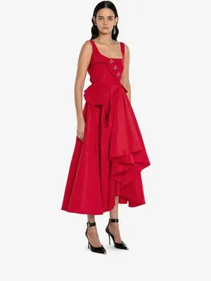 Alexander McQueen Hook-embellished Drape Dress