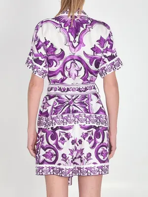 Dolce & Gabbana Majolica Print Short Sleeve Shirt