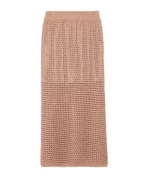 Brunello Cucinelli High Waist Knit Skirt With Sequined Details
