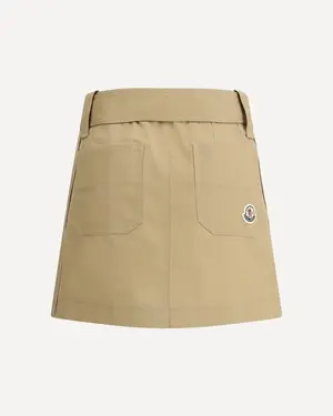 Moncler Gabardine Mini Skirt - Camel