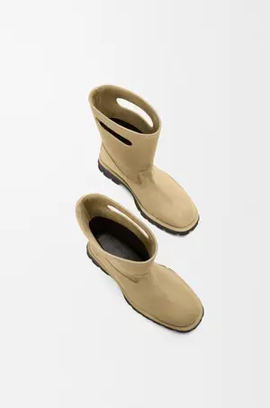 Loewe Bobby Boot In Waxed Split Calfskin