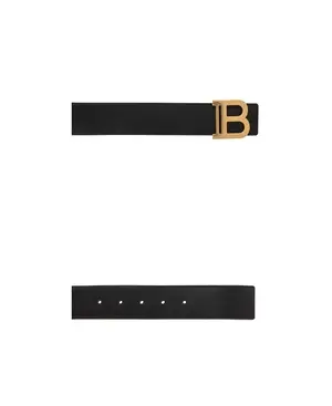 Balmain Logo Buckle Belt - Black