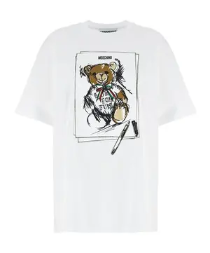 Moschino Graphic Printed Crewneck T-shirt - White