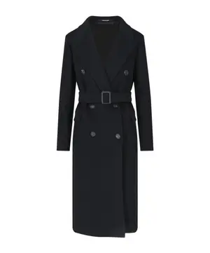 Tagliatore Jole Double-breasted Coat - Black