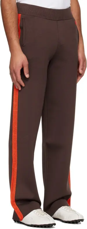 WALES BONNER Tide Track Knit Joggers - Red