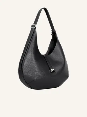 COURREGES Logo Buckle Top Handle Shoulder Bag - Black
