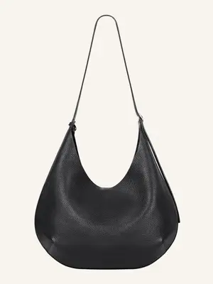 COURREGES Logo Buckle Top Handle Shoulder Bag - Black