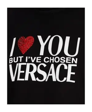 Versace Logo Printed Long Sleeved Hoodie