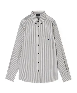 Emporio Armani Striped Button Shirt - Beige