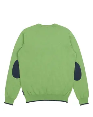 Emporio Armani Round Neck Patch Pullover - Green