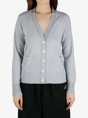 Thom Browne V-neck Cardigan With Button Front And Pockets