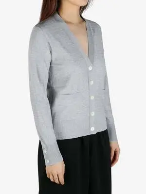 Thom Browne V-neck Cardigan With Button Front And Pockets