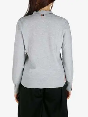 Thom Browne V-neck Cardigan With Button Front And Pockets