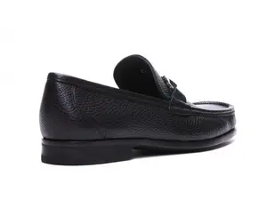 FERRAGAMO Gancini Detail Loafers - Black