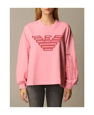 Emporio Armani Logo Print Sweater - Pink