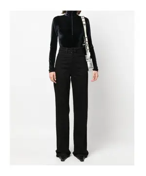 Filippa K Zip-up Velvet Long-sleeve Body