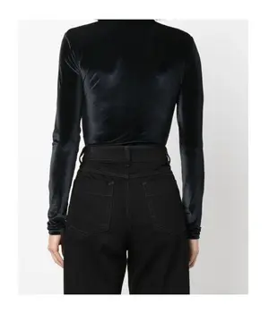 Filippa K Zip-up Velvet Long-sleeve Body