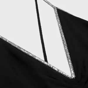 Celine Long Draped Dress In Silk Georgette