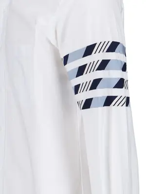 Thom Browne 4-bar Striped Buttoned Shirt