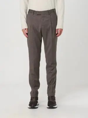 PT TORINO Slim Fit Concealed Closure Pants - Gray