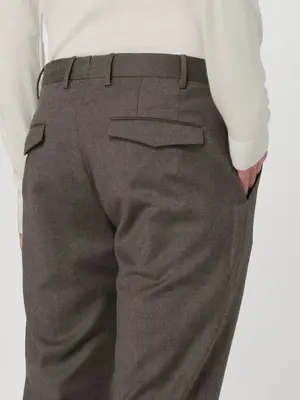 PT TORINO Slim Fit Concealed Closure Pants - Gray