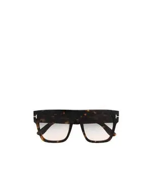 TOM FORD Renee Square Frame Sunglasses - Black