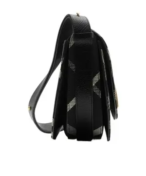 Burberry Rocking Horse Checked Crossbody Bag - Black