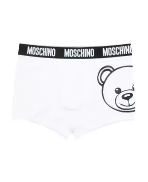 Moschino Logo Detail Panties - White