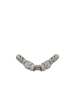 Gucci Dionysus Bangle Bracelet With Crystals - Gray