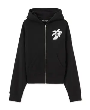 Palm Angels Long Sleeved Logo Printed Hoodie