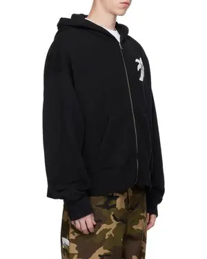 Palm Angels Long Sleeved Logo Printed Hoodie