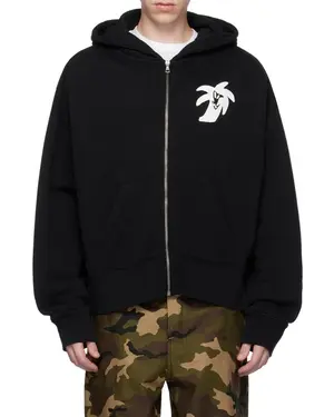 Palm Angels Long Sleeved Logo Printed Hoodie