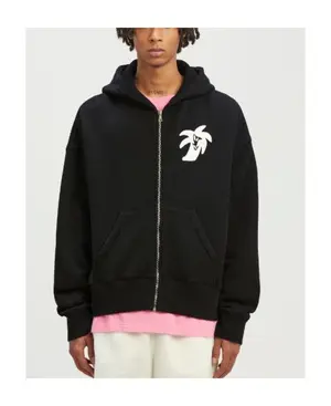 Palm Angels Long Sleeved Logo Printed Hoodie