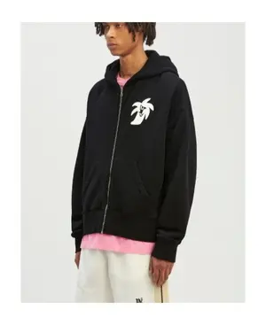 Palm Angels Long Sleeved Logo Printed Hoodie