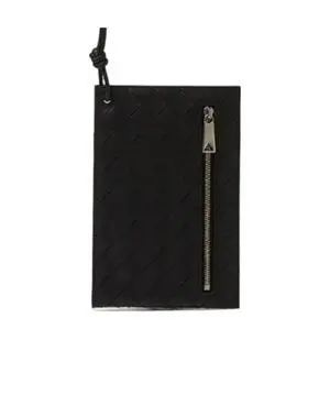 Bottega Veneta Intrecciato Neck Strapped Phone Holder - Black
