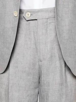 Brunello Cucinelli Single-breasted Linen Suit - Heather Gray