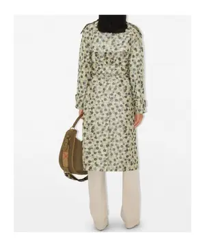 Burberry Long Floral Lightweight Trench Coat