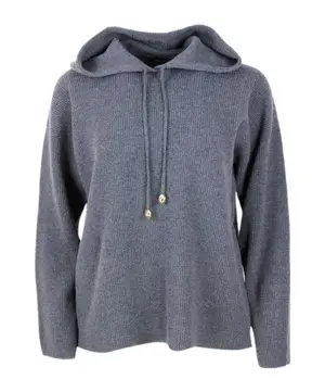 Fabiana Filippi Knitted Hoodie With Drawstring