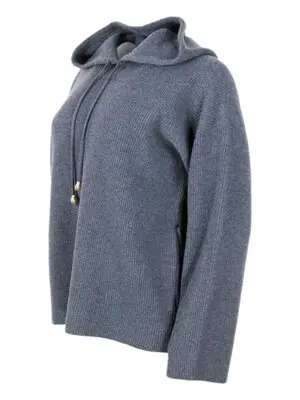 Fabiana Filippi Knitted Hoodie With Drawstring