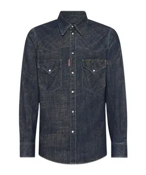 Dsquared2 Flap Pocket Denim Shirt - Blue
