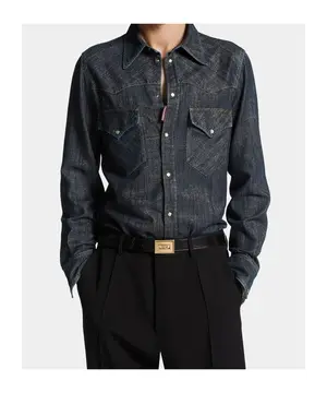 Dsquared2 Flap Pocket Denim Shirt - Blue