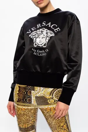 Versace Embroidered Medusa Logo Sweatshirt